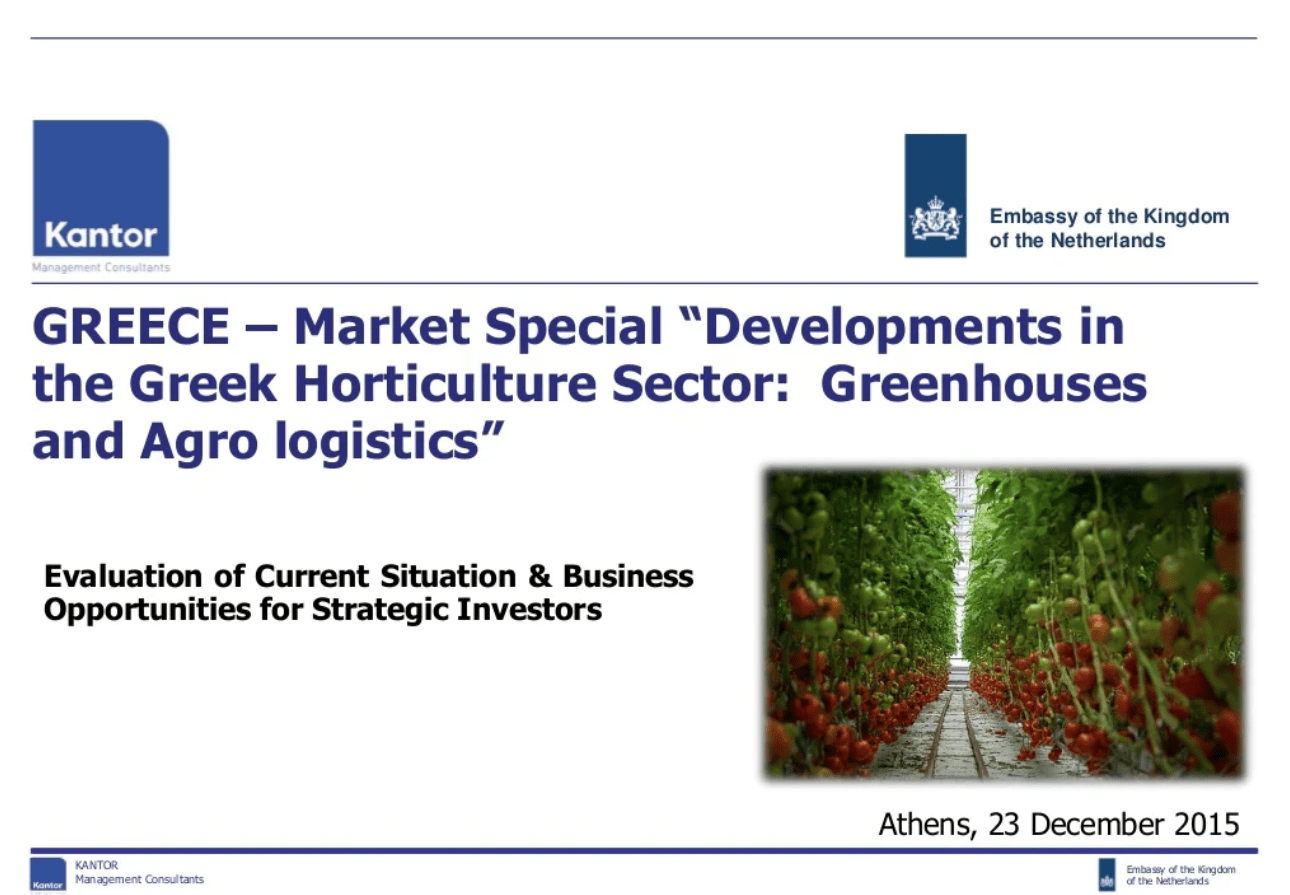 Market Special “Developments in the Greek Horticulture Sector ...
